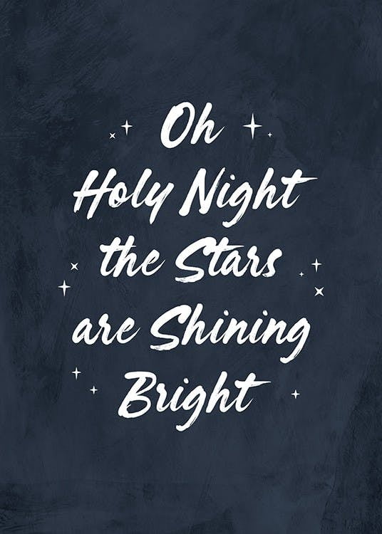 Oh Holy Night Print Wall Art, Modern Wall Decor For Living Room Bedroom ...