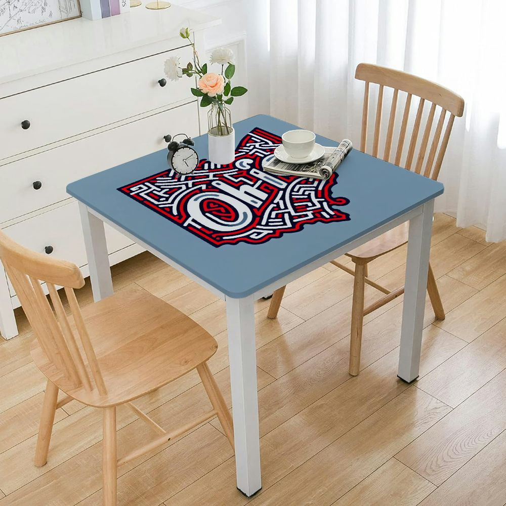 Oh-Io State Flag Gray Tablecloth Rectangle, Polyester Waterproof ...