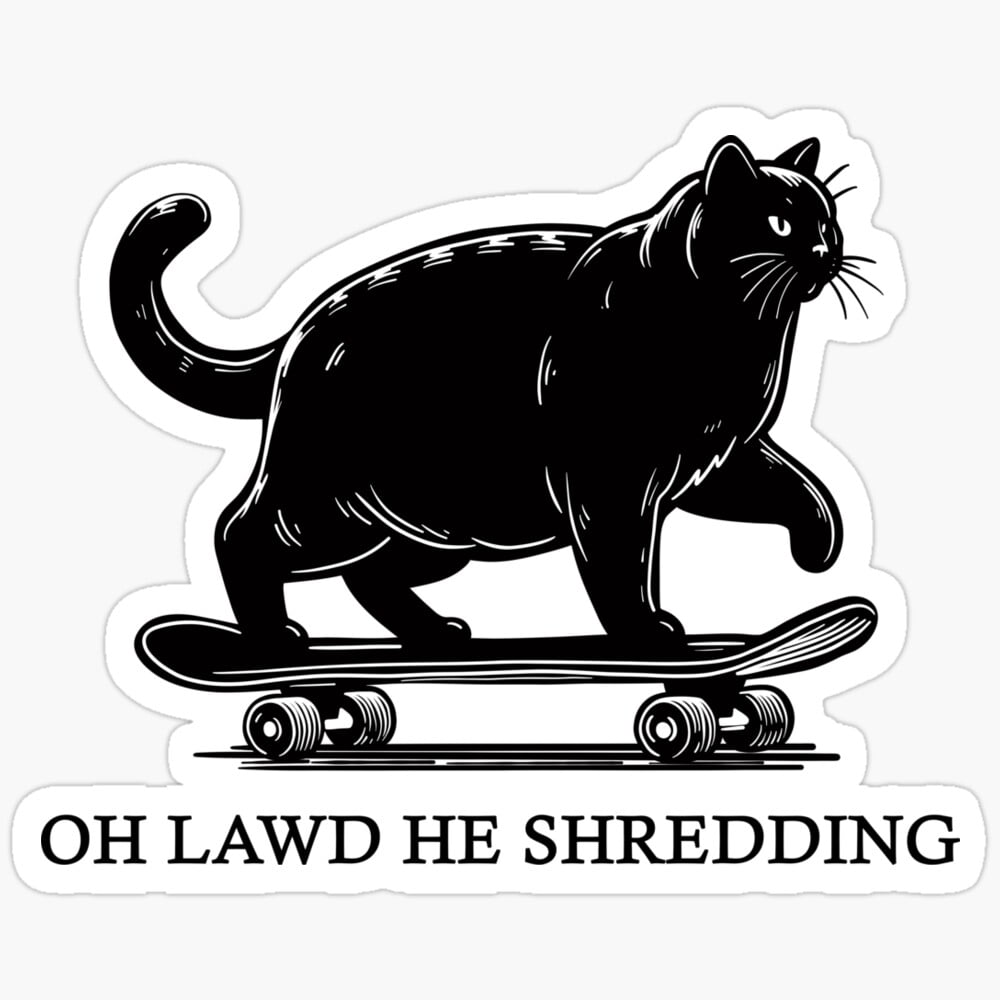 Oh Lawd He Shredding Sticker Phone Decal Water Bottle Stickers Car ...