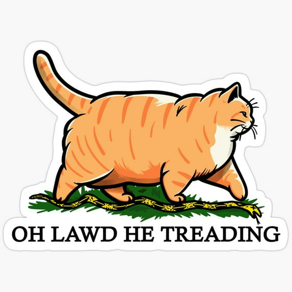 Oh Lawd He Treading Ginger Sticker Phone Decal Water Bottle Stickers ...