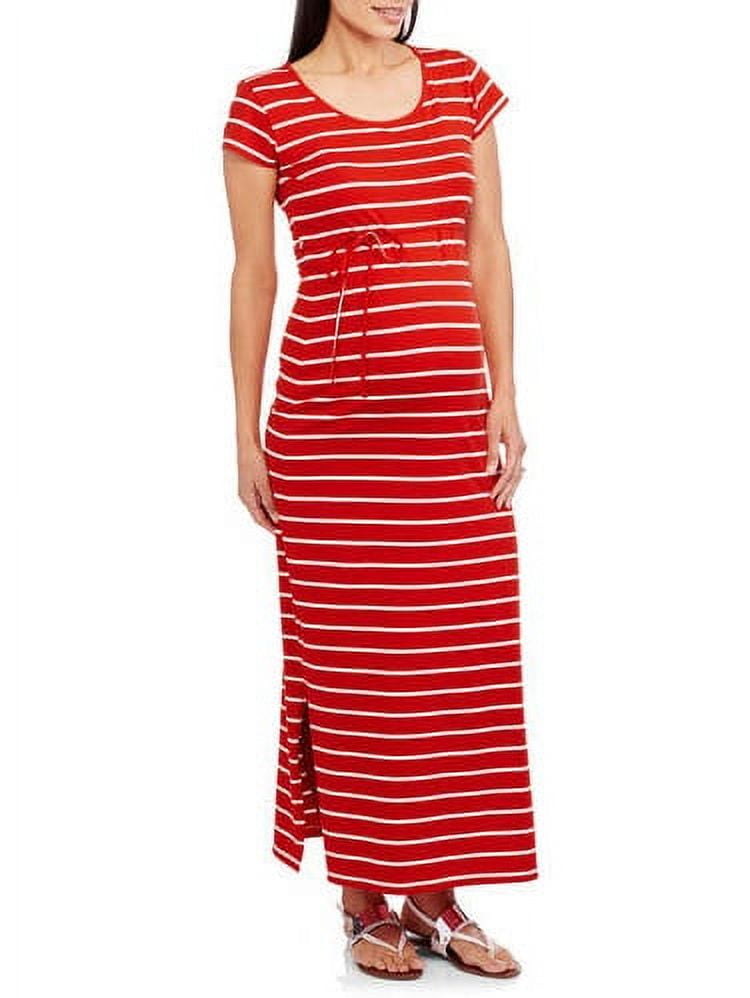 Oh! Mamma Maternity Cap Sleeve Striped M - Walmart.com