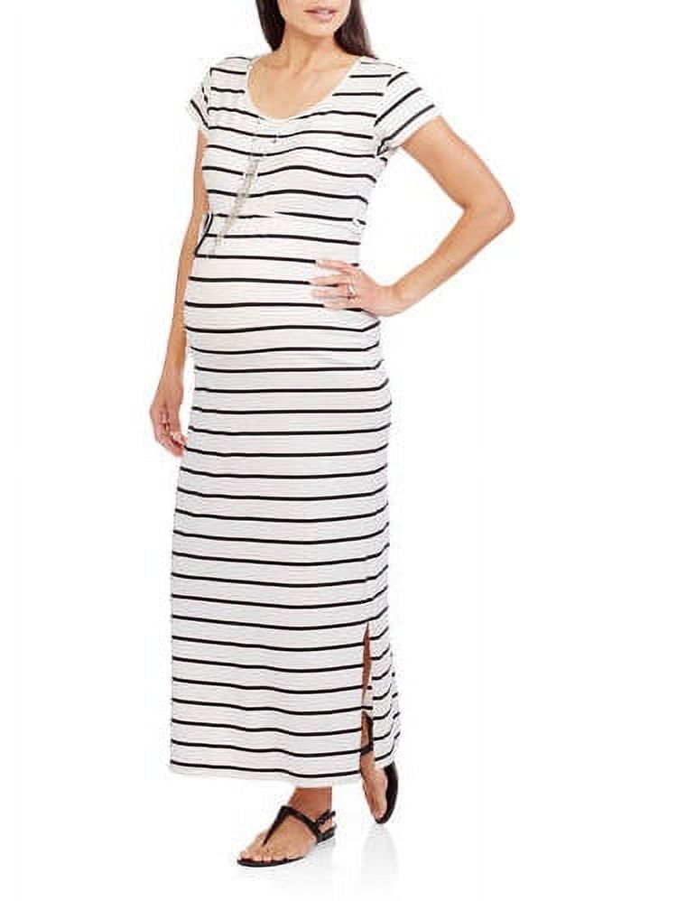 Oh! Mamma Maternity Cap Sleeve Striped M - Walmart.com