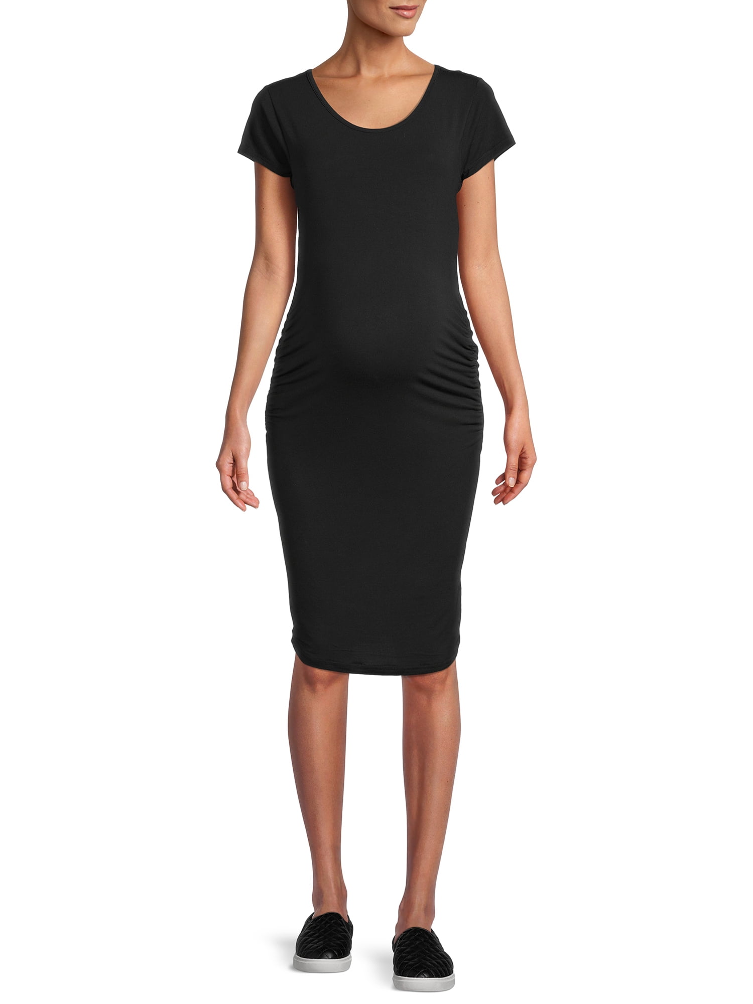 Oh! Mamma by Oh! Mamma Maternity Bodycon Cap Sleeve Dress, Women's ...