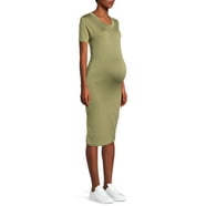Destination Maternity Women's Ruched Bodycon Dress with Short Sleeves ...