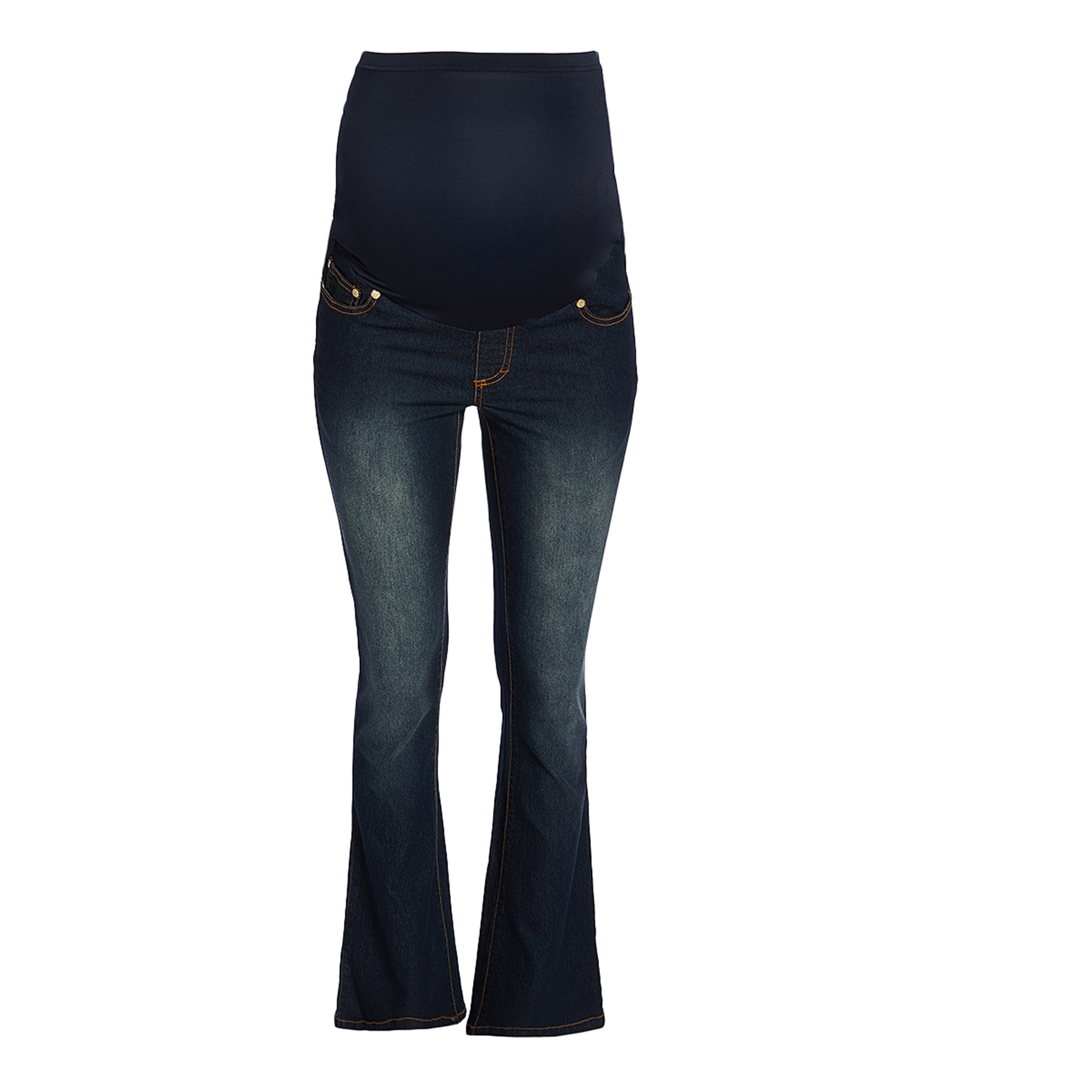 Oh! Mamma Women's Soft Fit and Flare Leg Overbelly Denim Jeans ...