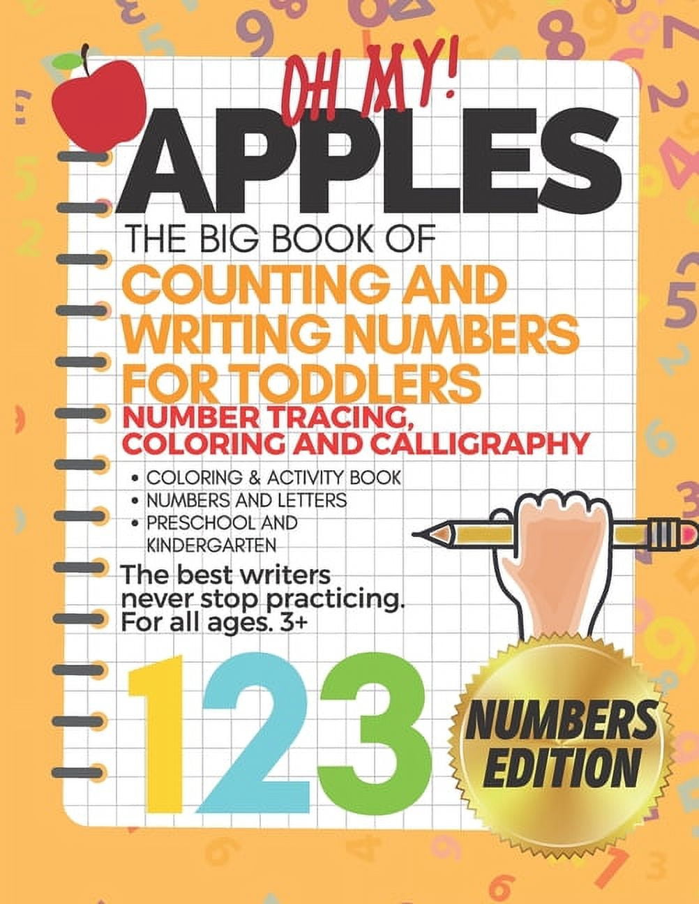 Oh My Apples! The Big Book of Counting and Writing Numbers For Toddlers ...