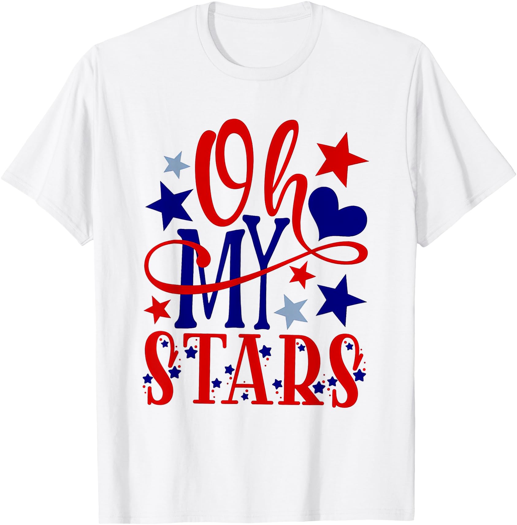 Oh My Stars Fireworks 4th Of July Independence Day T-Shirt , White ...