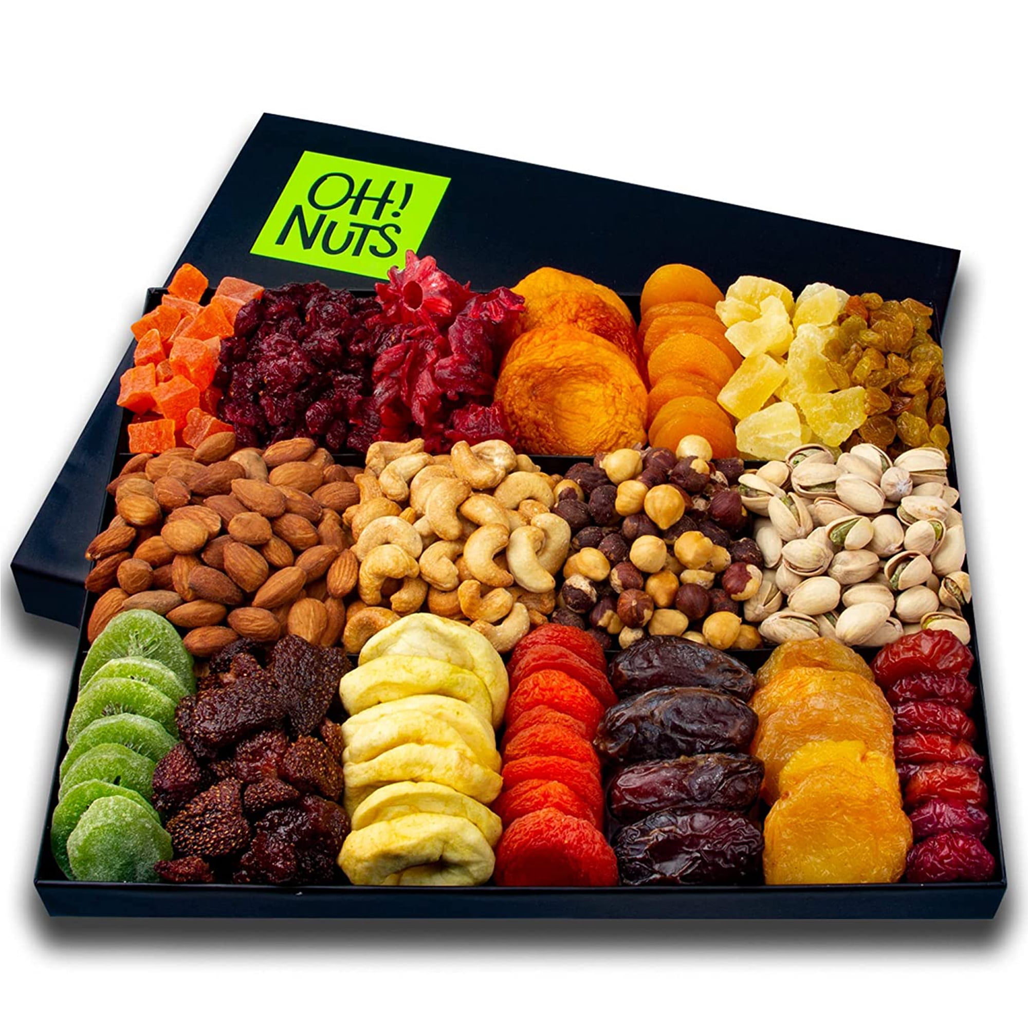 Oh! Nuts Dried Fruits & Nuts Gourmet Gift Box 18-Variety Healthy Snack ...
