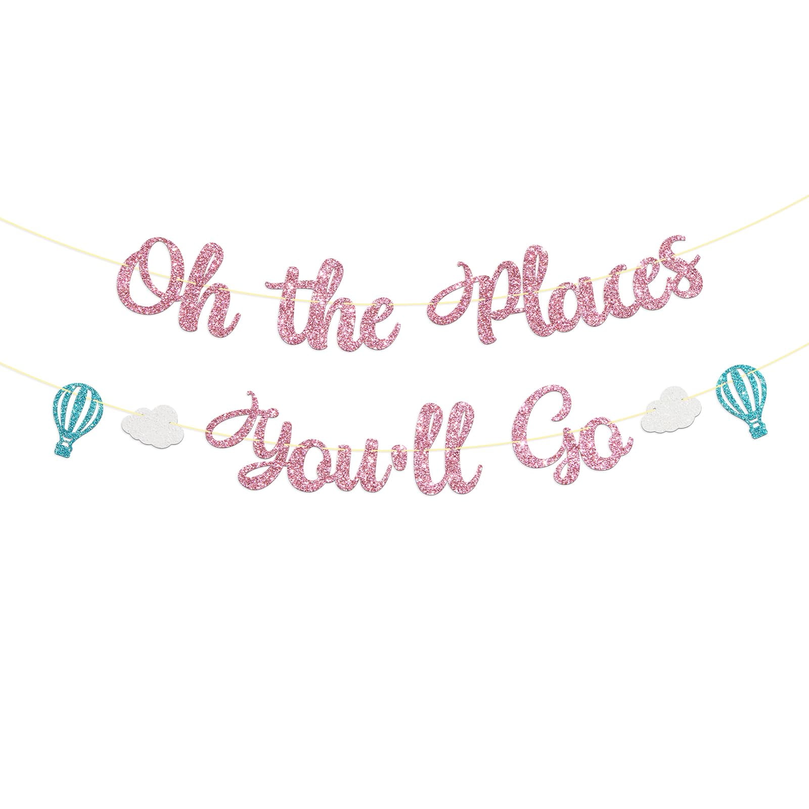 Oh the Places You'll Go Banner, BSL1 Baby Shower/Birthday/Graduation ...