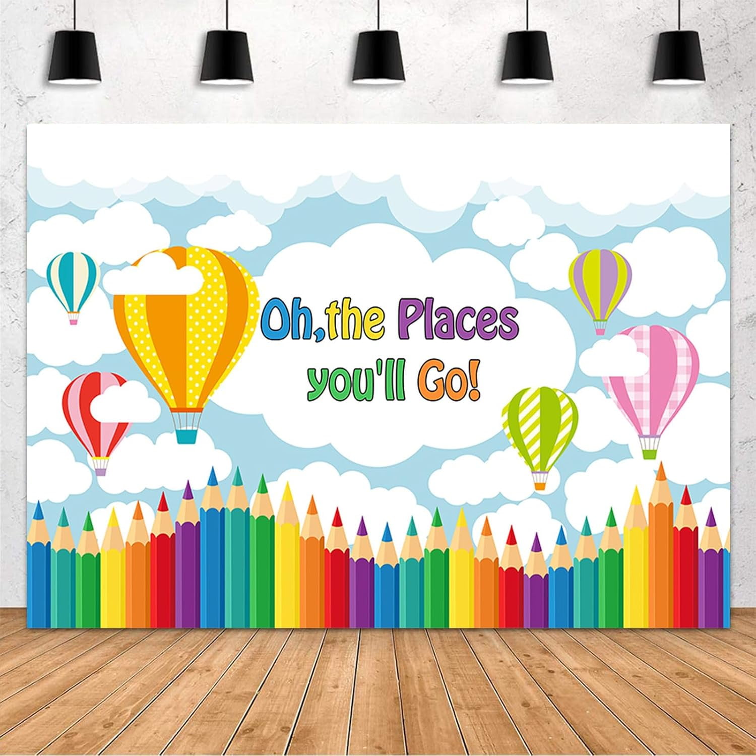 Oh The Places You Will Go Graduation Backdrop Kids Back to School Party ...