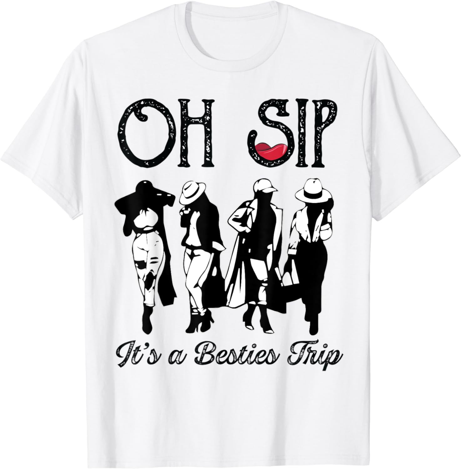 Oh Sip Besties Trip Tshirts For Women Oh Sip Girls Trip 2022 T-Shirt - Walmart.com