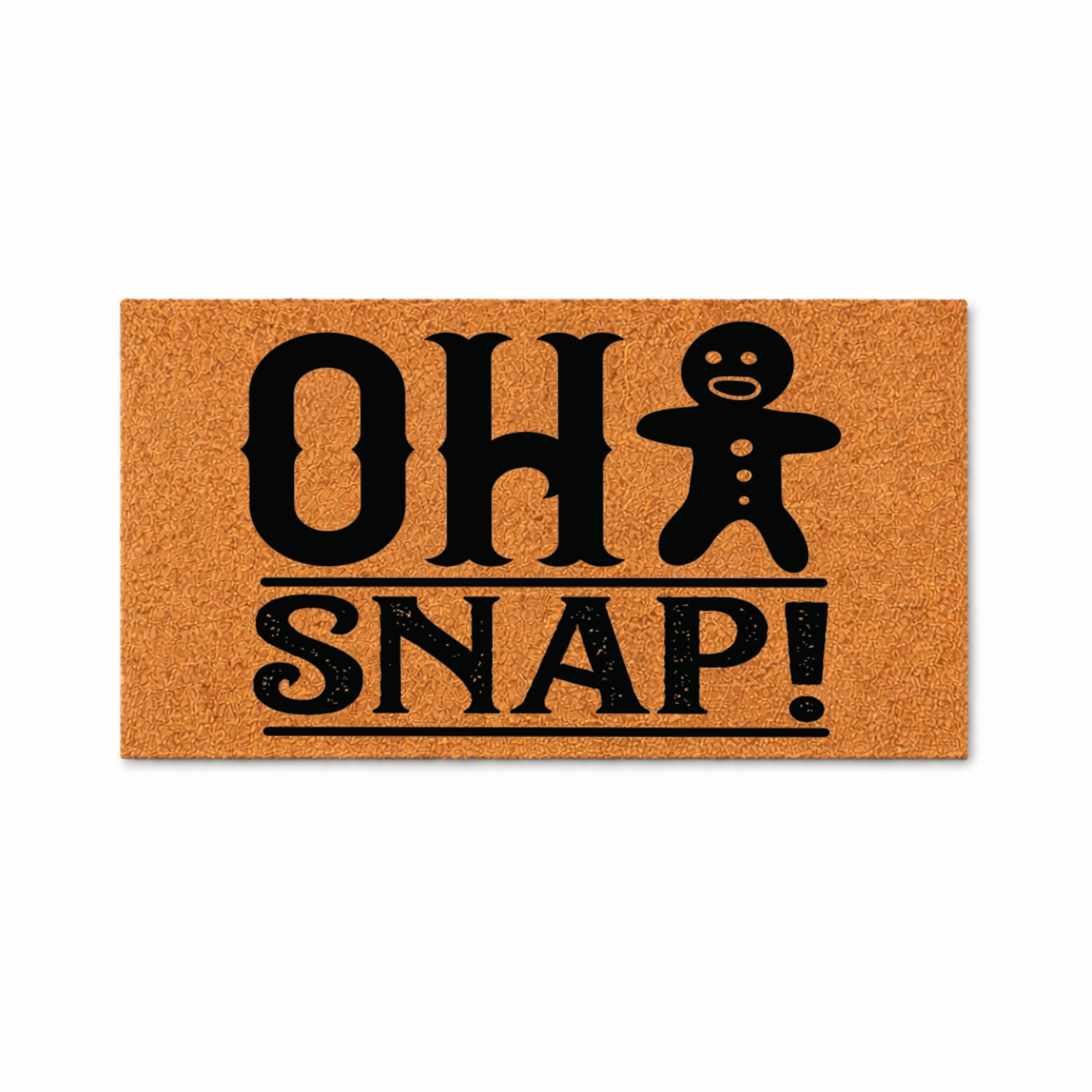 Oh Snap Doormat, Gingerbread Holiday Welcome Mat, Outdoor Entryway ...