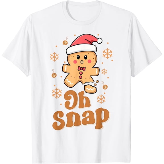 Oh Snap Gingerbread Man Cute Christmas Cookie Baking Team Graphic ...