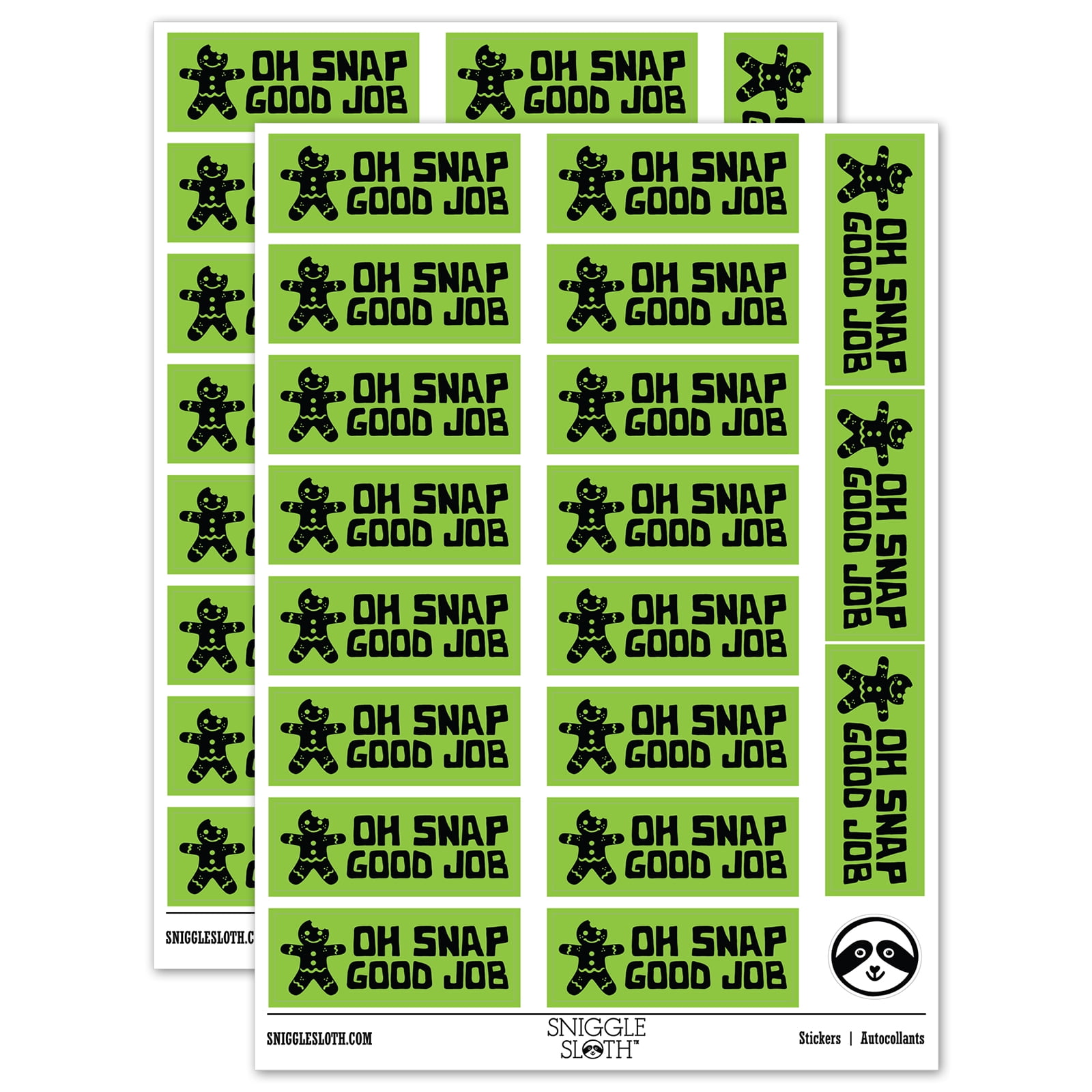 Oh Snap Good Job Gingerbread Christmas Teacher Student School Sticker ...