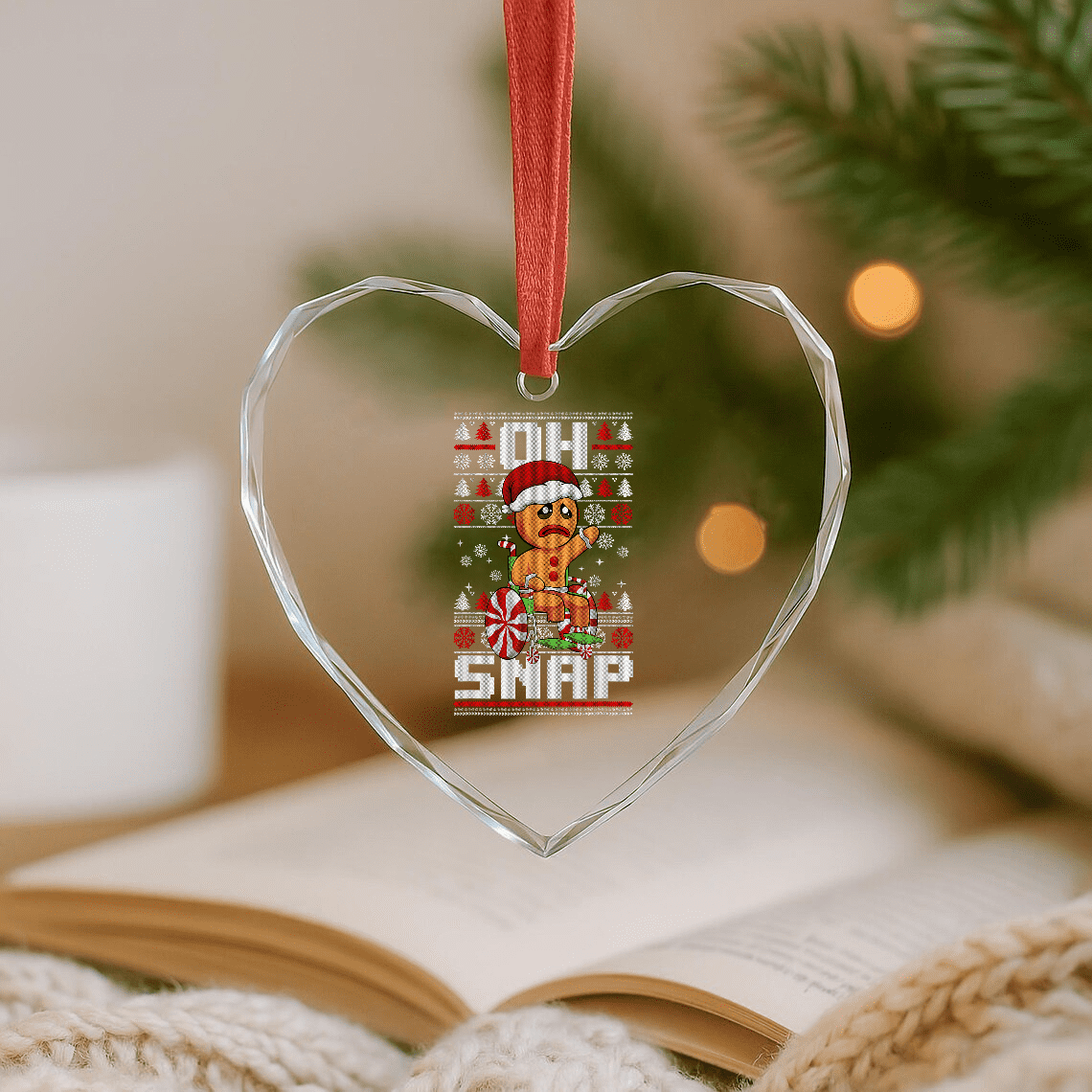 Oh Snap Handicapped Gingerbread Man Wheelchair Ornament, Crystal Glass ...