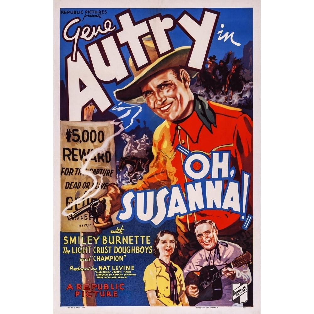 Oh Susanna! Us Poster Top: Gene Autry; Bottom: Frances Grant Gene Autry ...