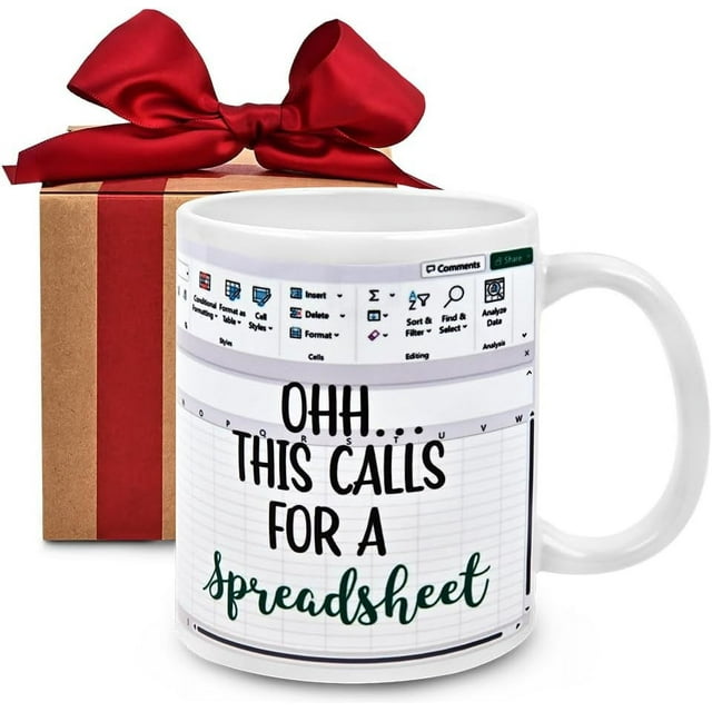 Oh This Calls for a Spreadsheet Mug, Funny Accountant Cups Gifts for ...
