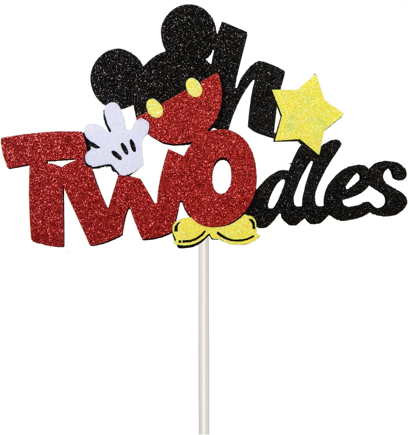Oh Twodles Cake Topper, Mouse Cake Topper 2nd Birthday Decor Cartoon ...