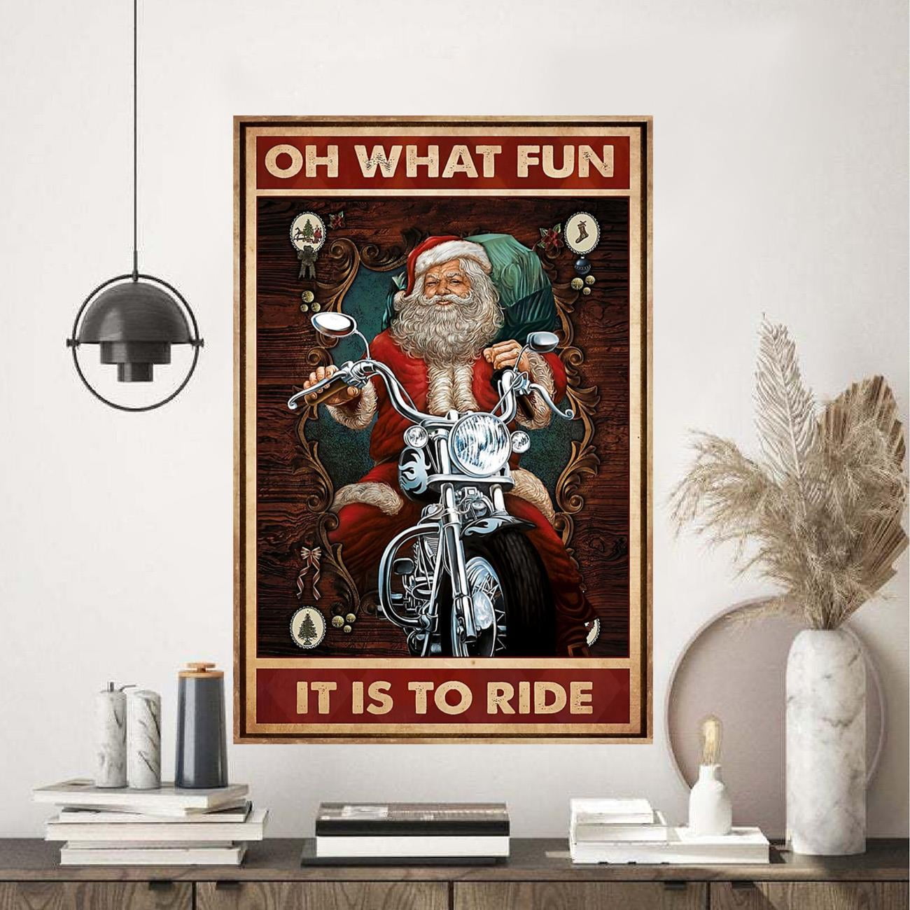 Oh What Fun It Is To Ride Poster Old Man Poster Motocycle poster 11 x ...