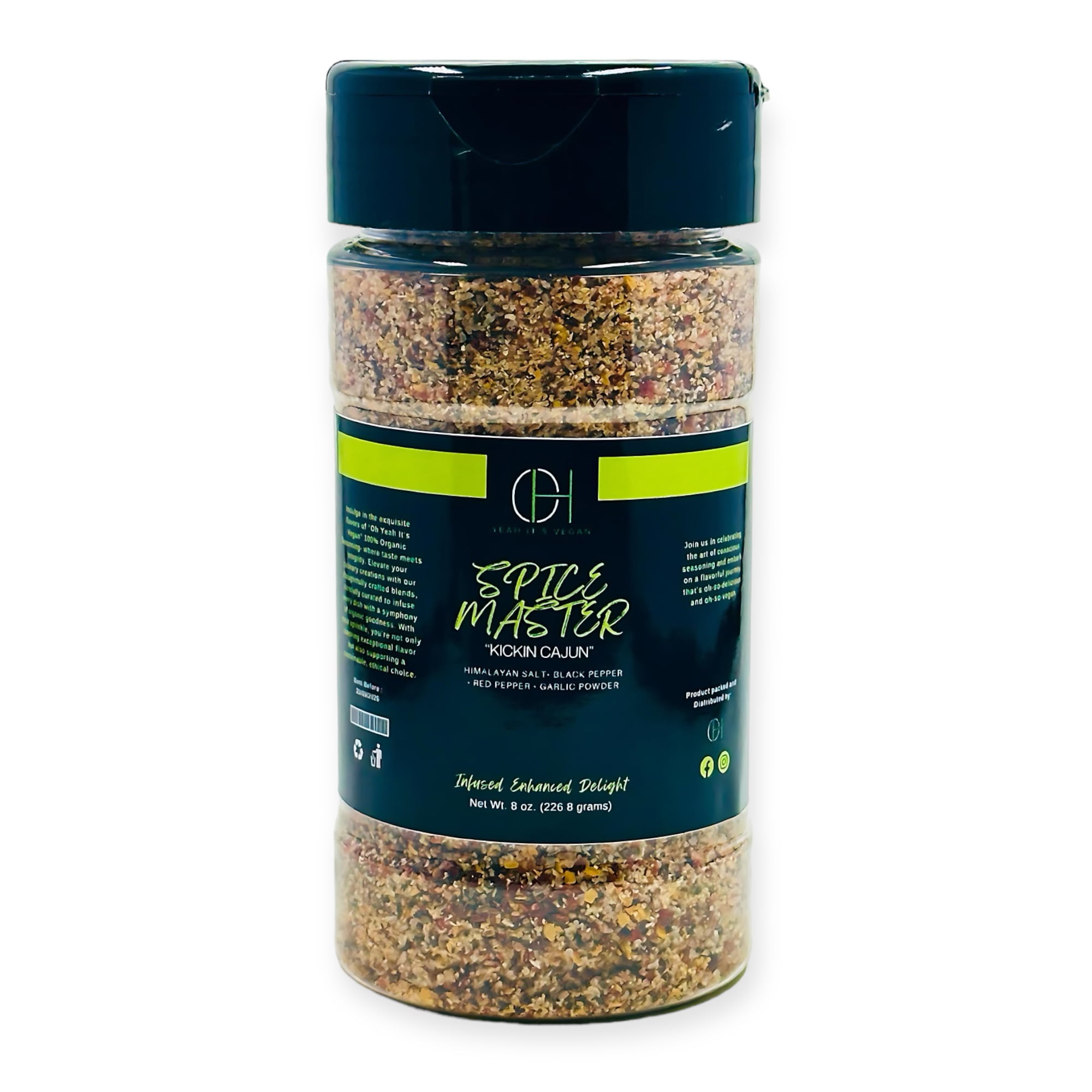 Oh Yeah It's Vegan | Spice Master | Kickin Cajun | 8oz | 100% Natural ...