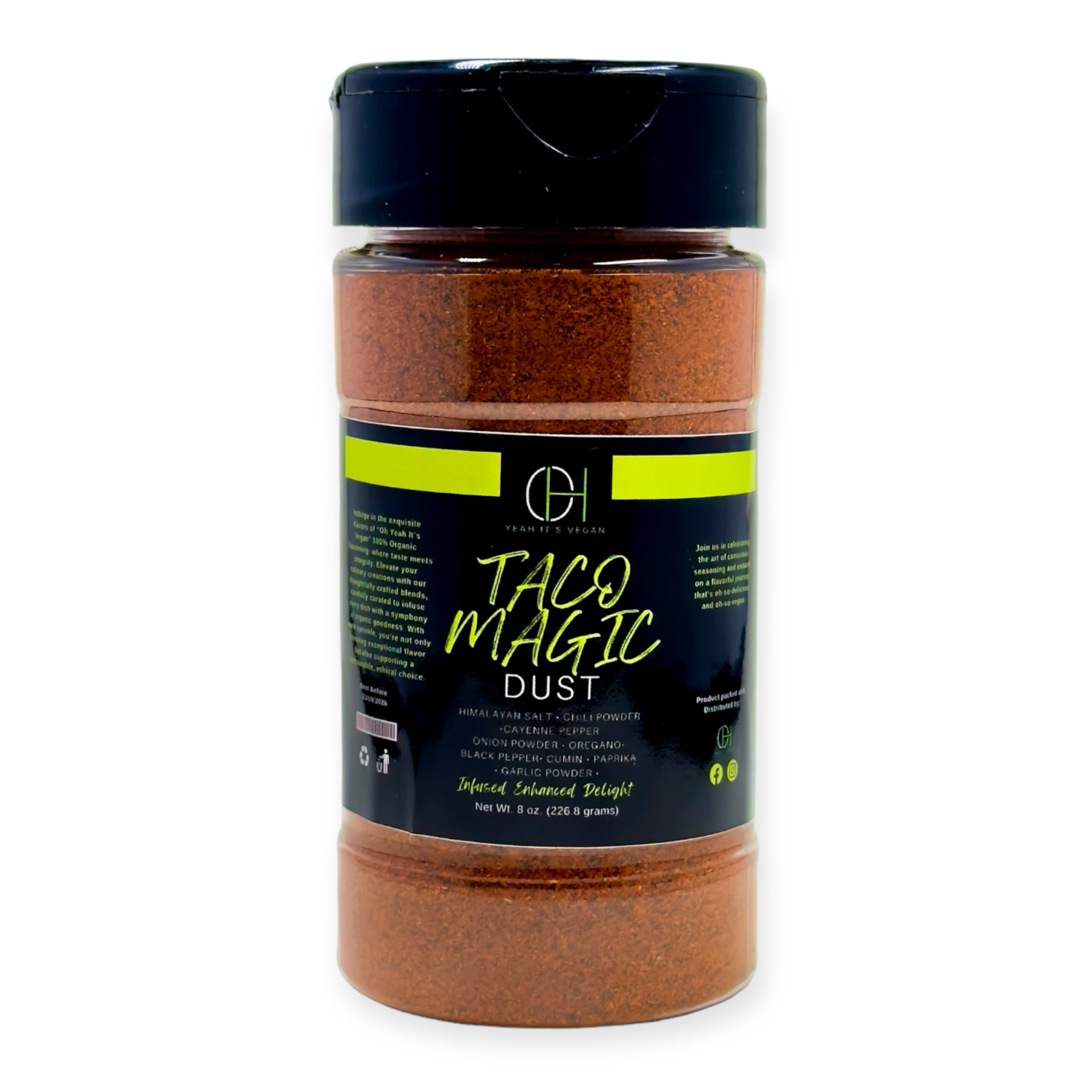 Oh Yeah It's Vegan | Taco Magic Dust | Original Taco Mixed Spices | 8oz ...