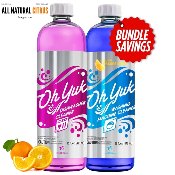 Oh Yuk Washing Machine & Dishwasher Cleaner Combo, Deep Clean Liquid ...