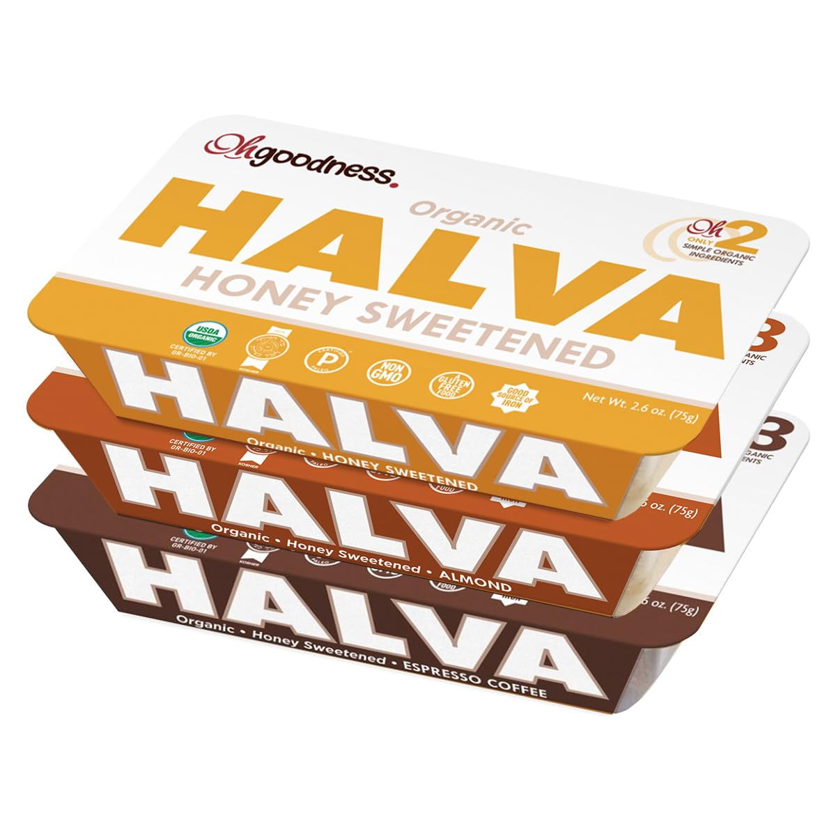 OhGoodness! Organic Honey Halva BCF26 - 3 Pack - Paleo & SCD Approved ...
