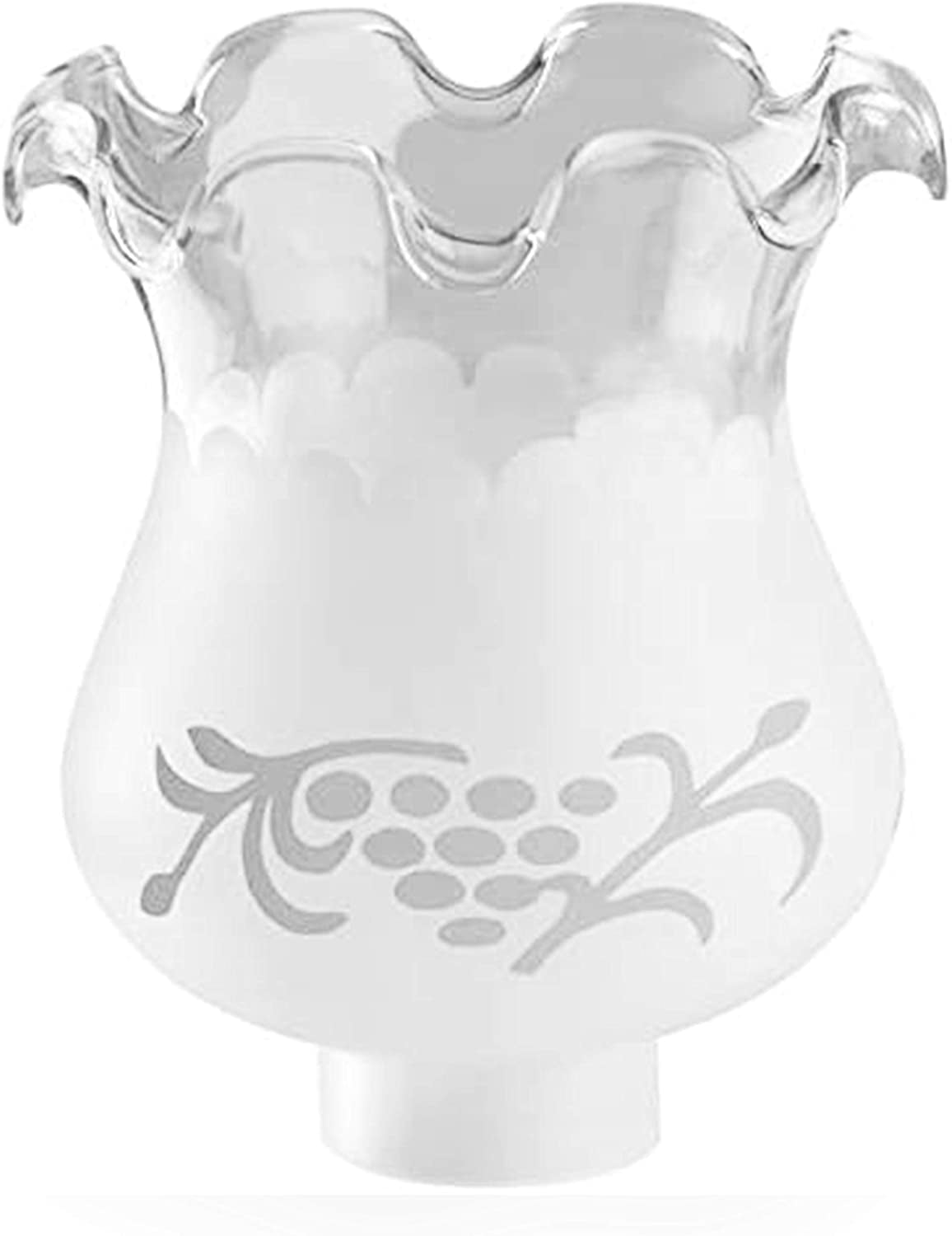 OhLectric 39162 Hand Blown Etched Frosted Glass Replacement Lamp Shade ...