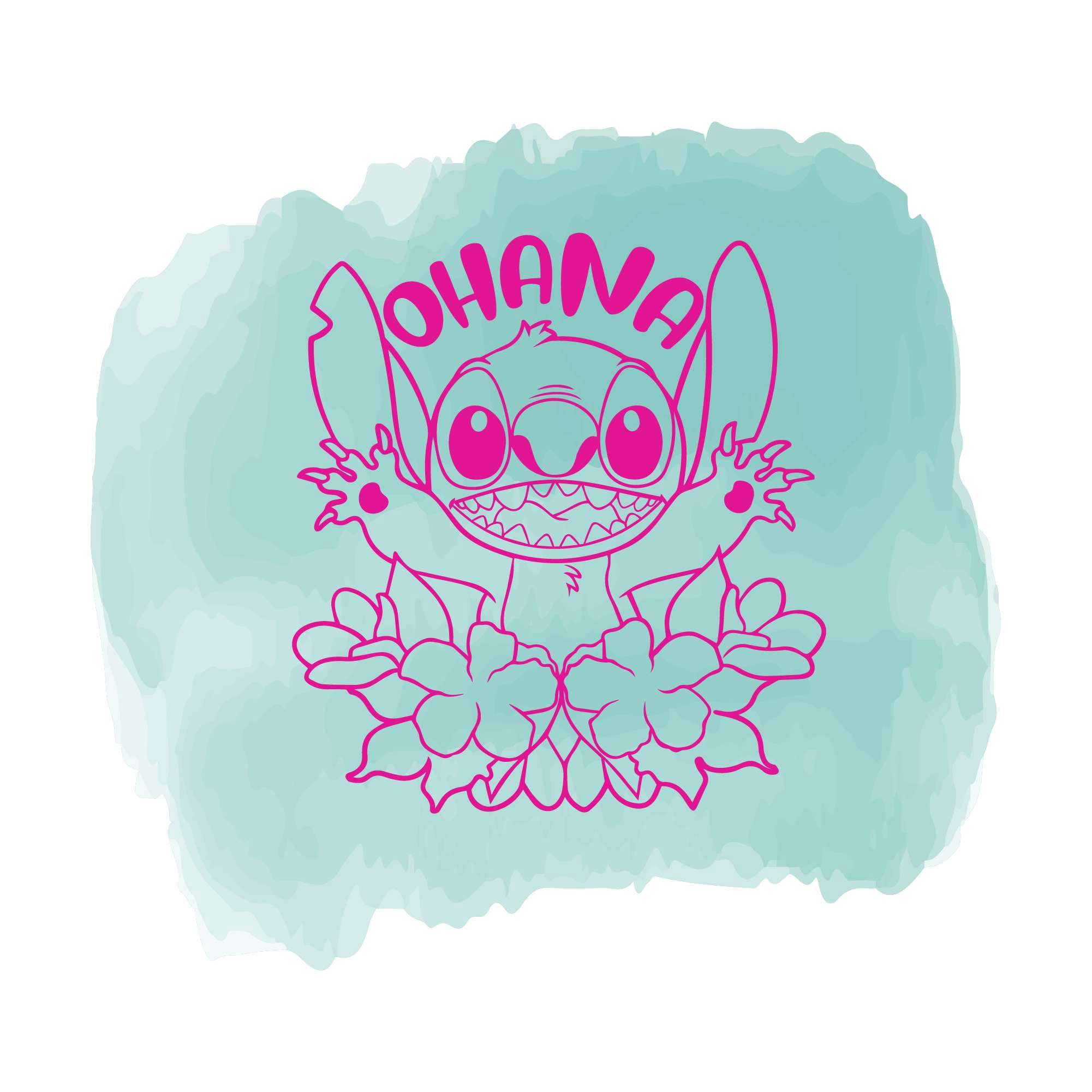 Ohana Cute Happy Koala Cartoon Watercolor Wall Design Wall Art Sticker ...