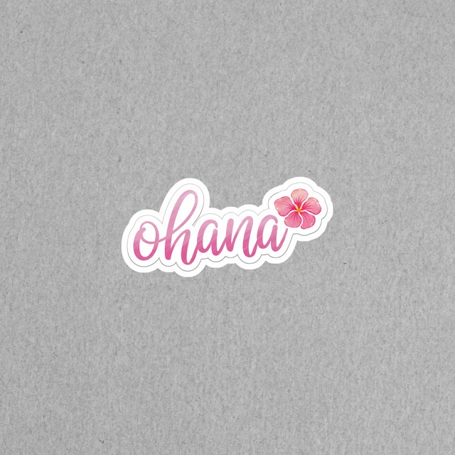 Ohana Floral Sticker - Watercolor Hawaiian Family Decalphone Decal ...