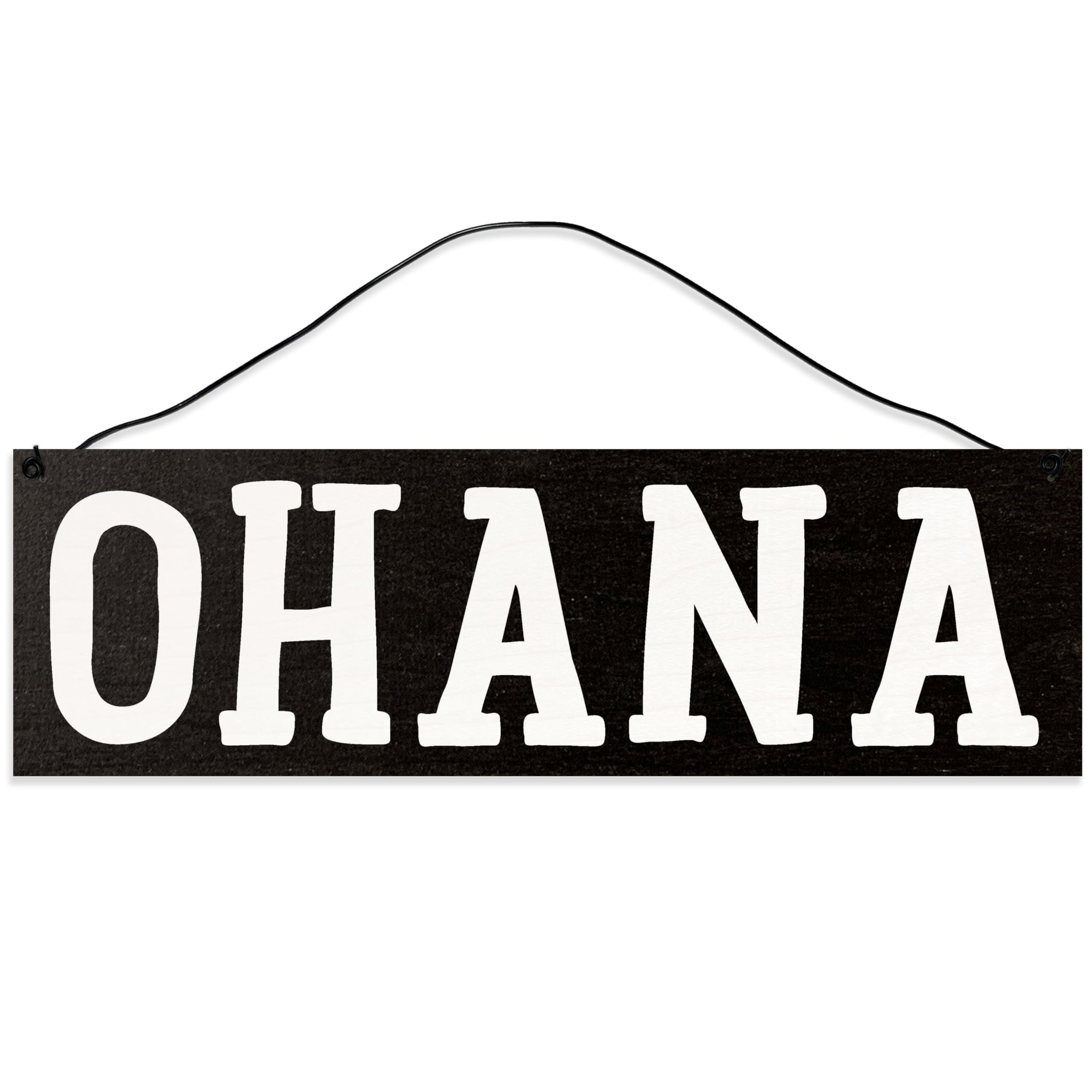 Ohana | Hawaiian Family | Handmade | Wood Sign | Wire Hanger/Stand | UV ...