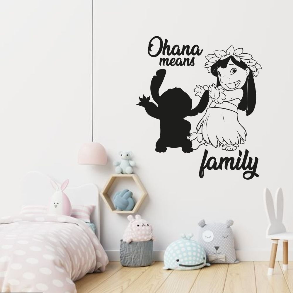 Ohana Means Family Lilo and Stitch Cute Lilo Stitch Drawing Silhouette ...