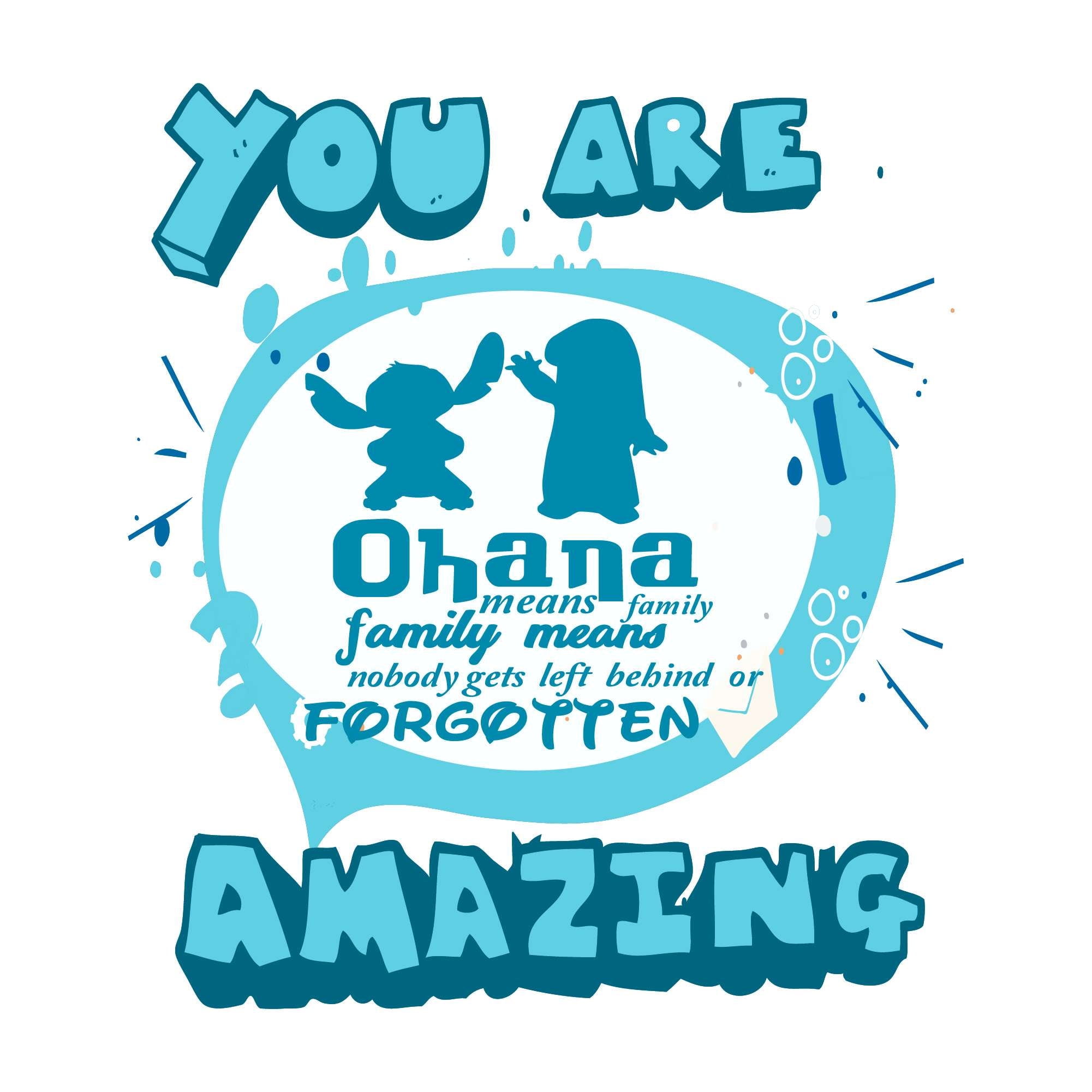 Ohana Means Family Nobody Gets Left Behind Family Love Quote Decal Wall ...