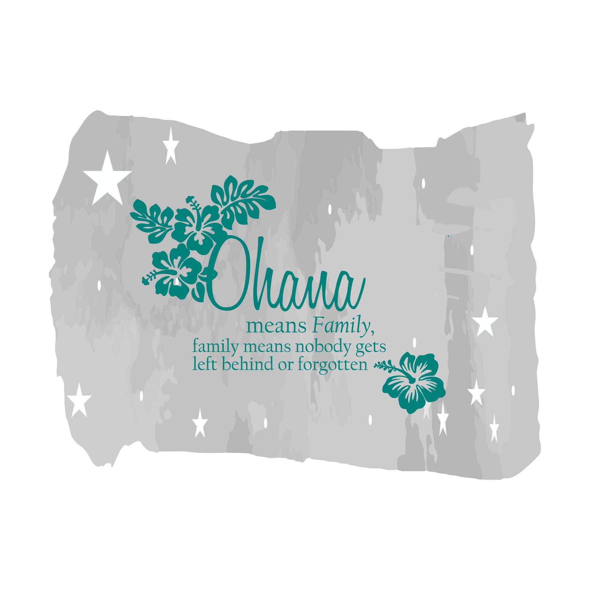 Ohana Means Family Watercolor Design Family Love Quotes Wall Decal Wall ...