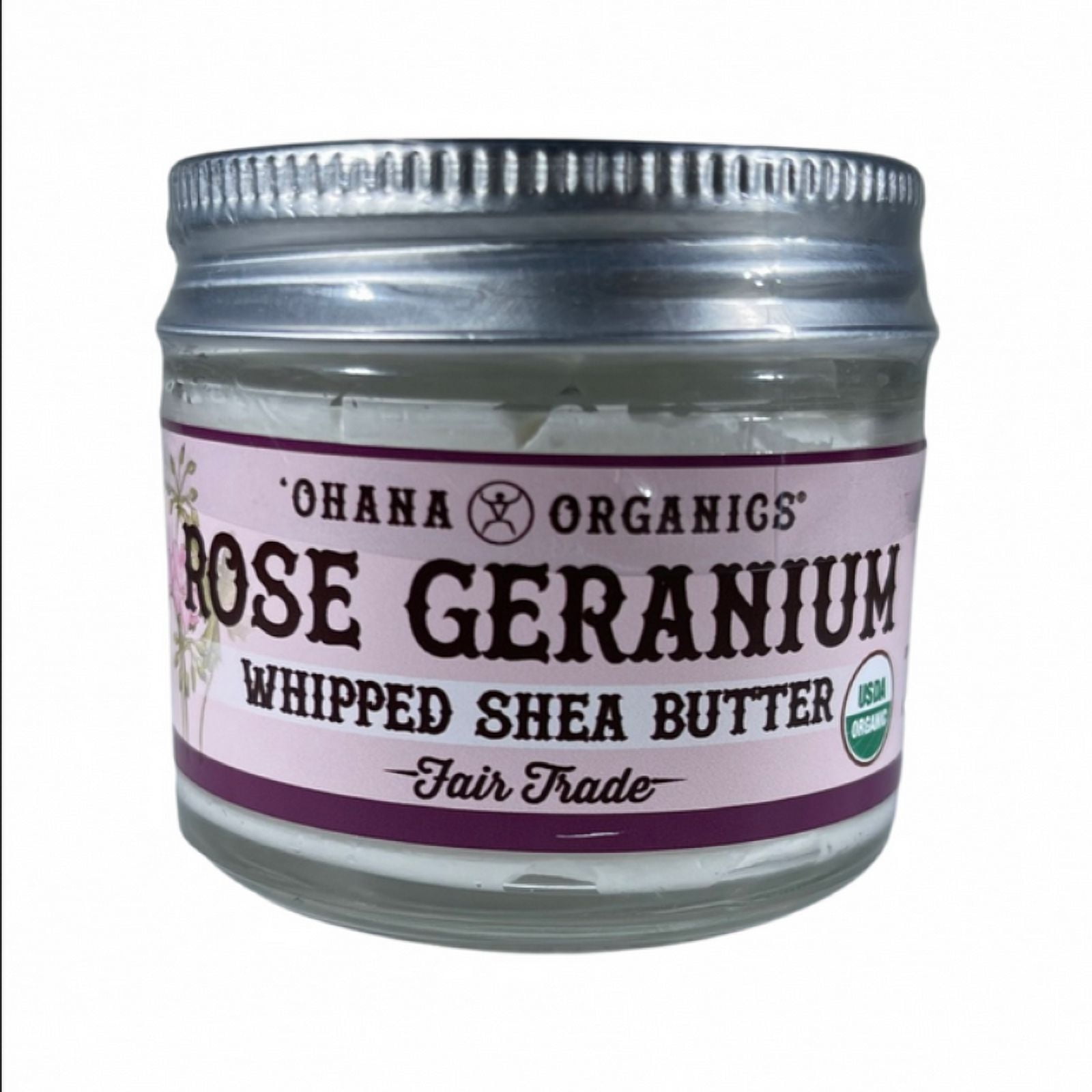 Ohana Organics Whipped Rose Geranium Shea Butter - 2 oz- Individual ...