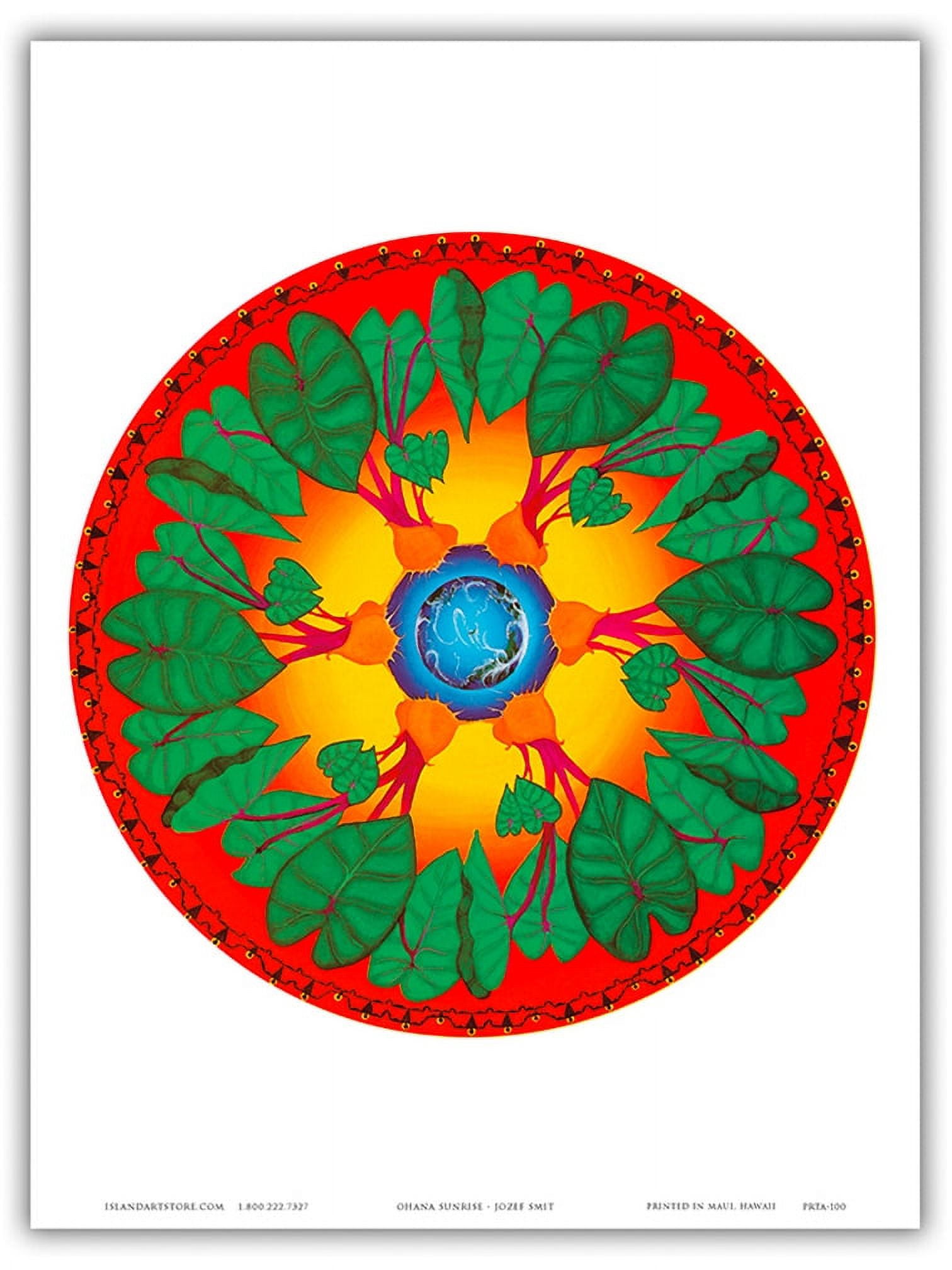 Ohana Sunrise - Hawaiian Taro (Kalo) and Earth Mandala - From an ...