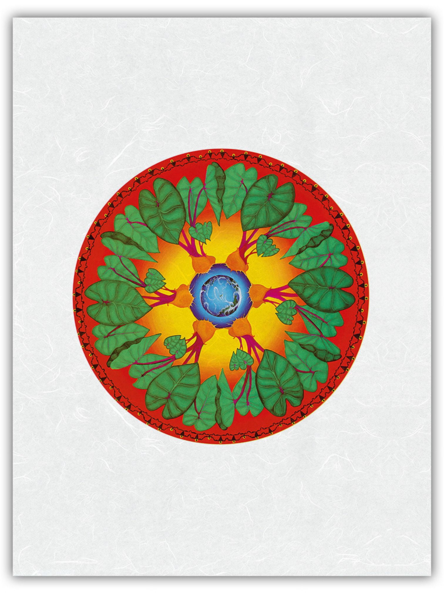 Ohana Sunrise - Hawaiian Taro (Kalo) and Earth Mandala - From an ...
