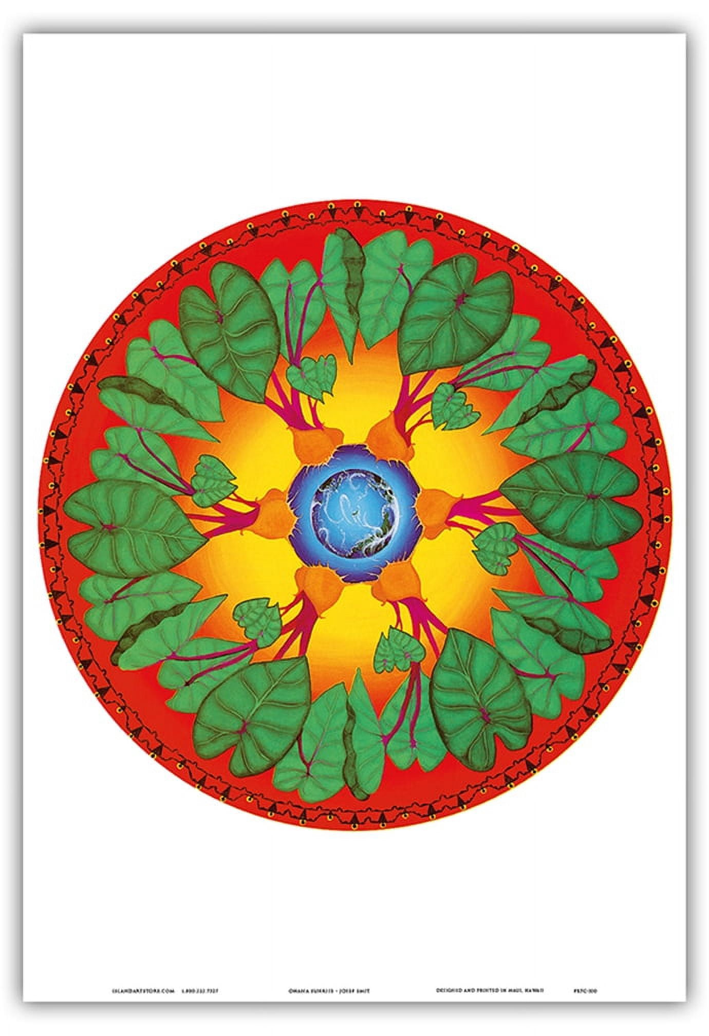 Ohana Sunrise - Hawaiian Taro (Kalo) and Earth Mandala - From an ...