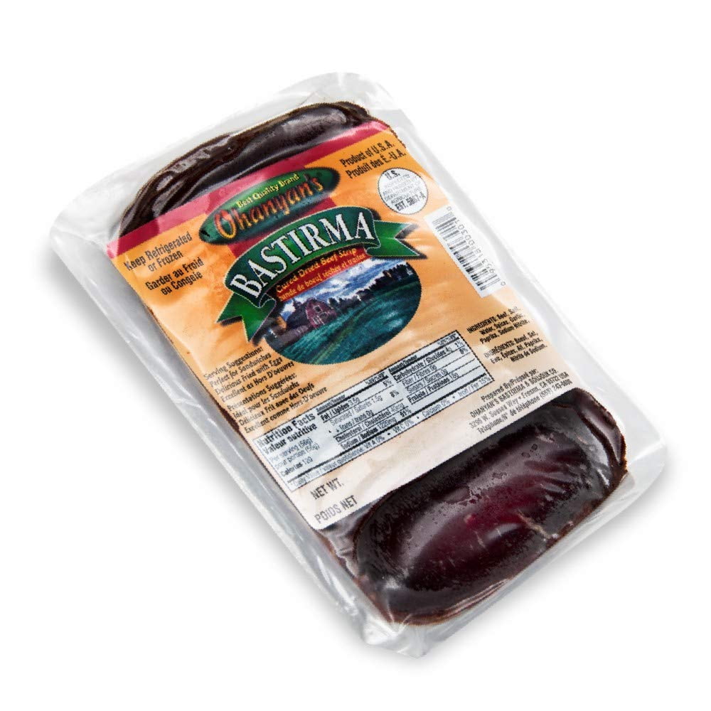 Ohanyan's Lean Cured Beef 8oz (Sliced Basterma - Pastirma) - Walmart.com