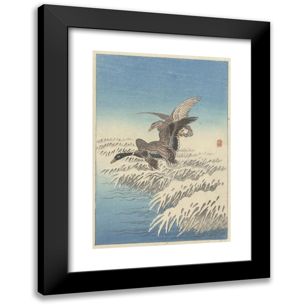 Ohara Koson 17x24 Black Modern Framed Museum Art Print Titled - Flock ...