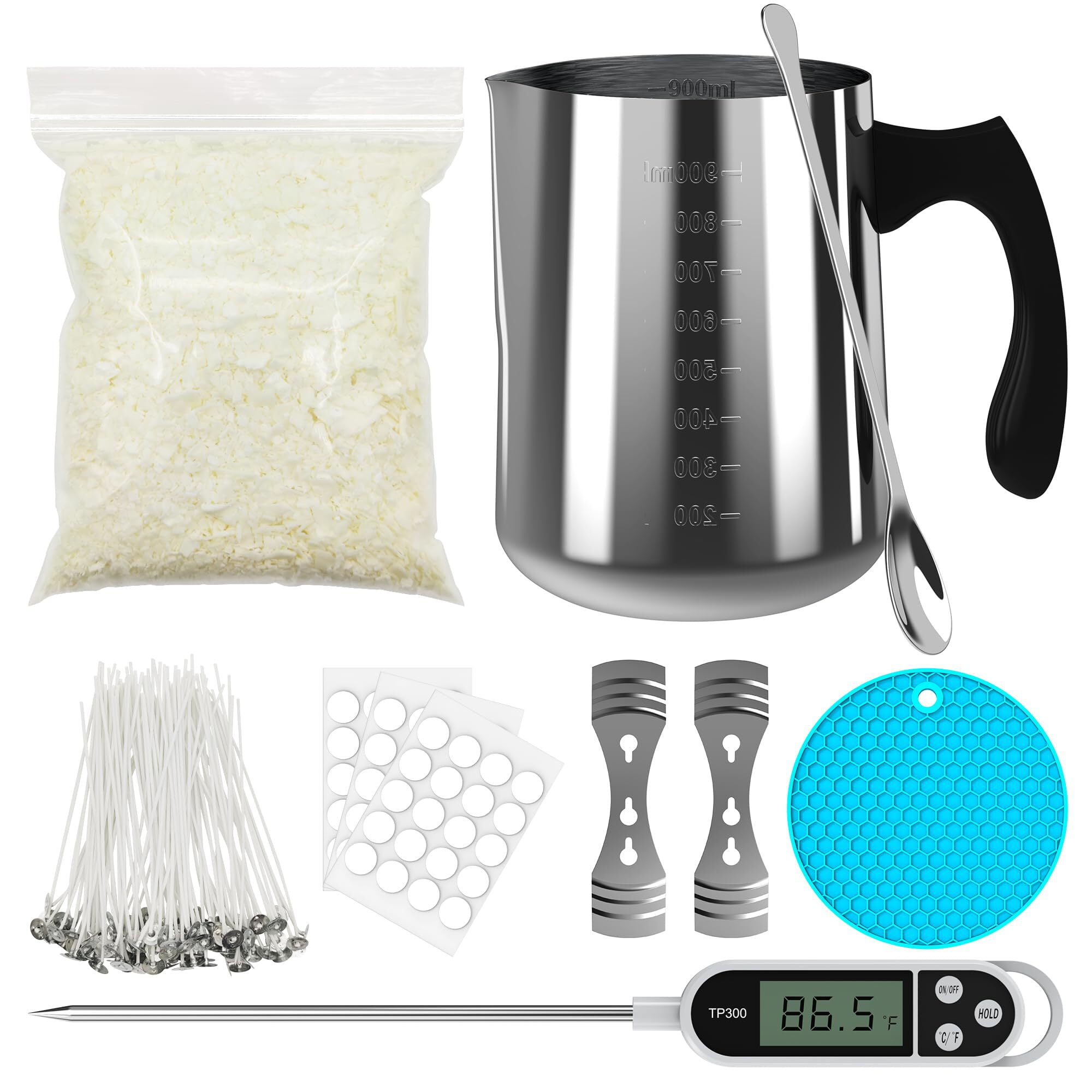 Ohcans Candle Making Kit Supplies for Beginners, Soy Wax DIY Candle Making for Adults, with ...
