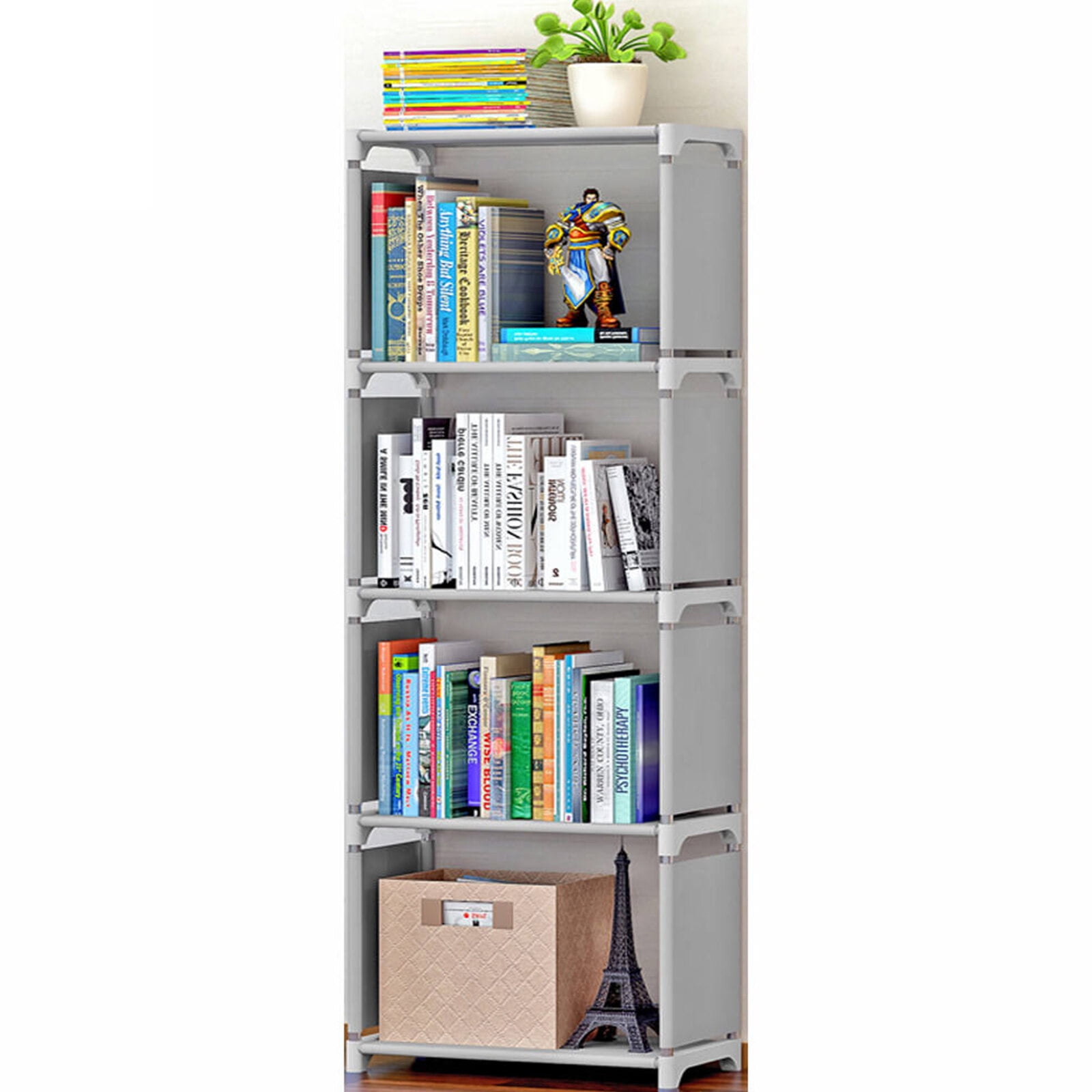 OhhGo 4 Tier Ladder Bookcase Storage Rack Bookshelf Bookcase Clothes ...