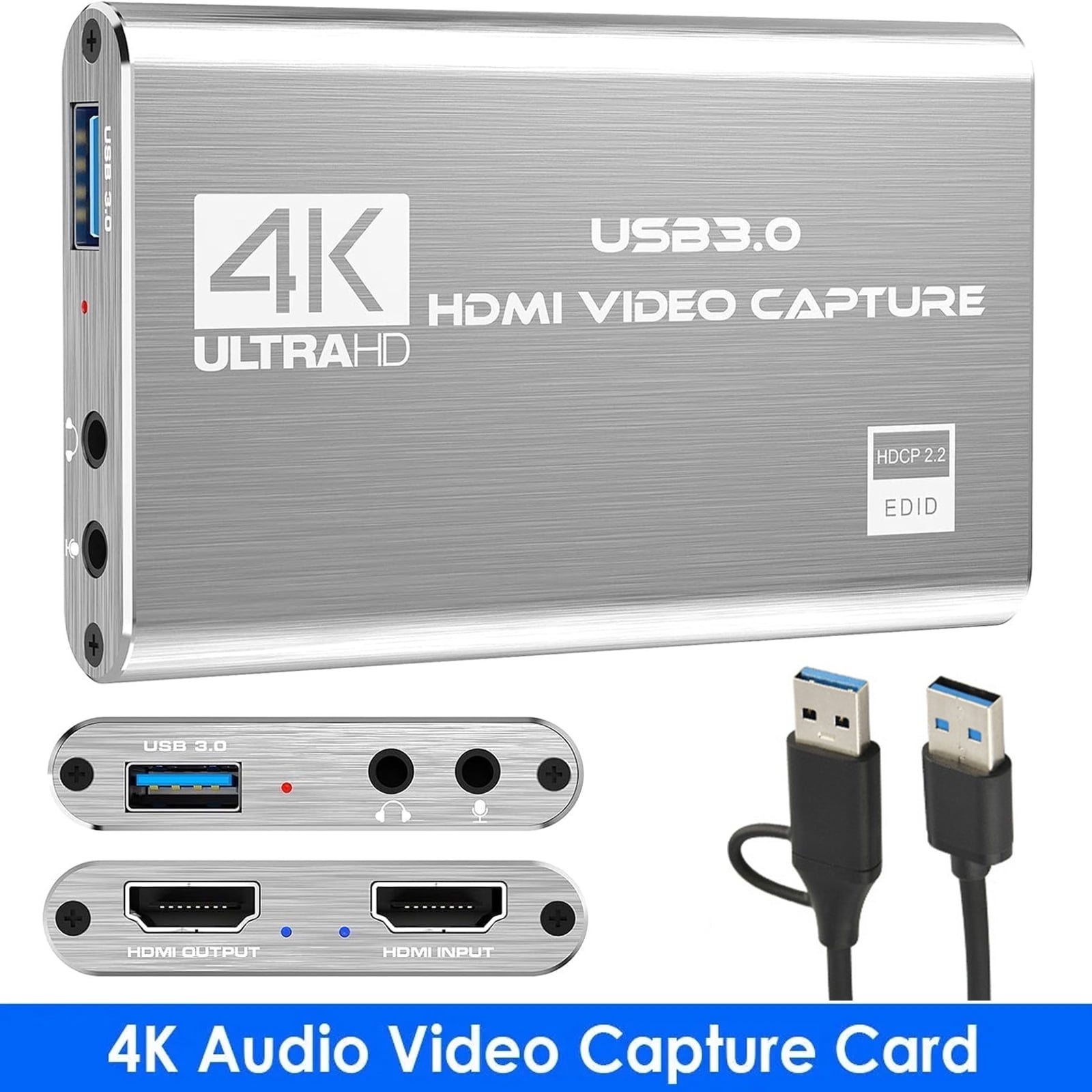 OhhGo 4K Audio Video Capture Card, HDMI USB 3.0 Video Capture Device ...