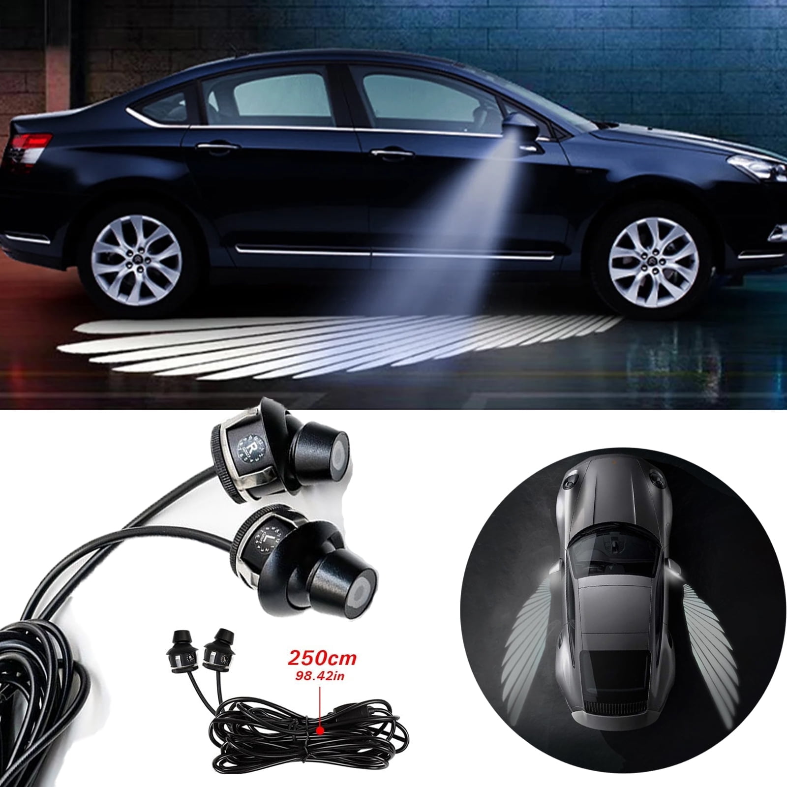 OhhGo LED Rock Light, Car LED Angel Wing Car Door Light Ghost Shadow ...