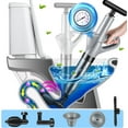 OhhGo High Pressure Air Toilet Plunger Set, Stainless Steel Manual ...
