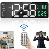 Ivation 22 in. Large Digital Wall Clock, LED Digital Clock with ...
