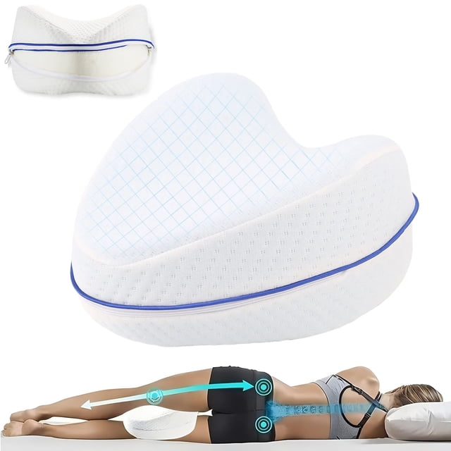 OhhGo Leg and Knee Foam Support Pillow, Leg Pillow Memory Foam Cushion ...