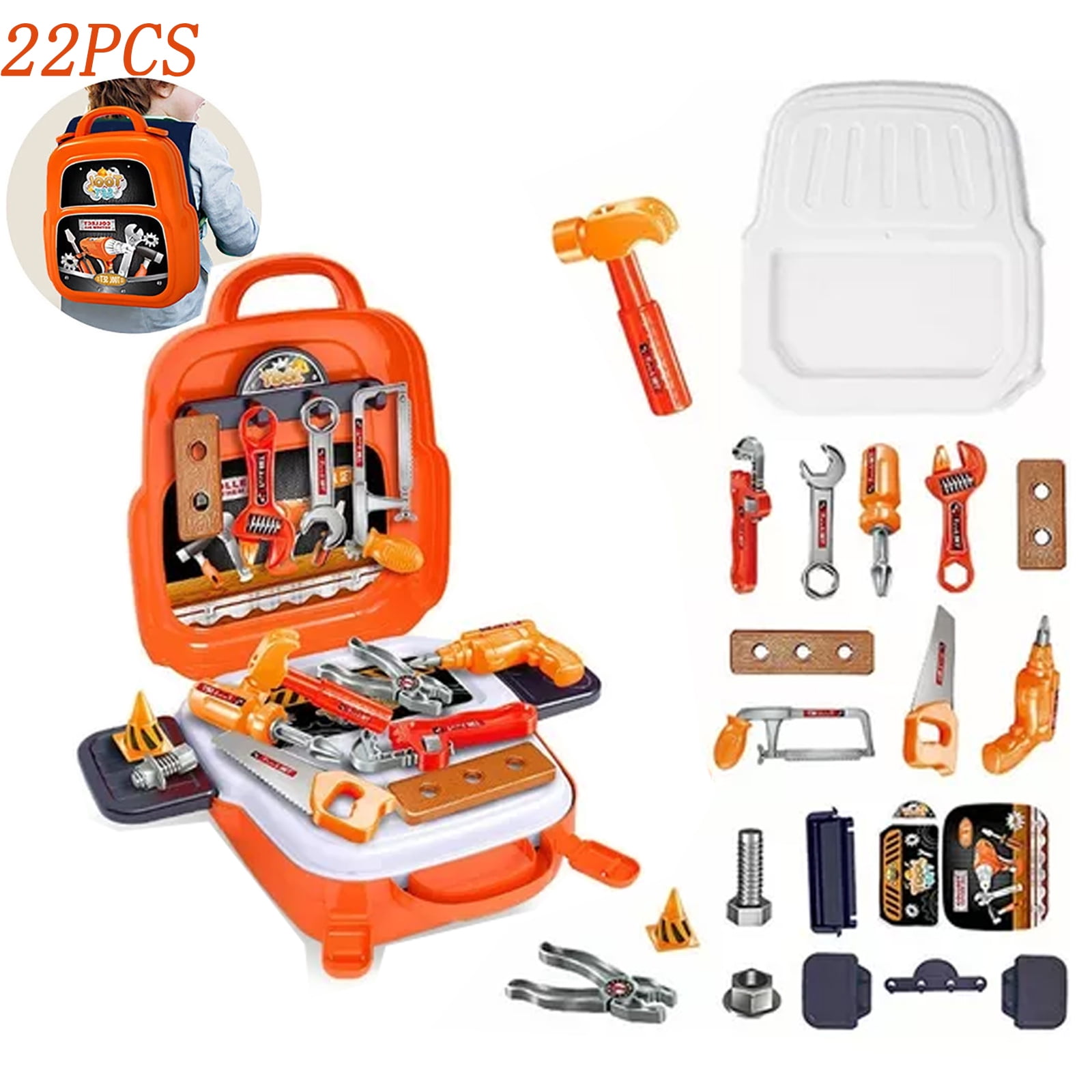 OhhGo Pretend for Play Construction Toy Tools Toddler Tool Set with Toy ...