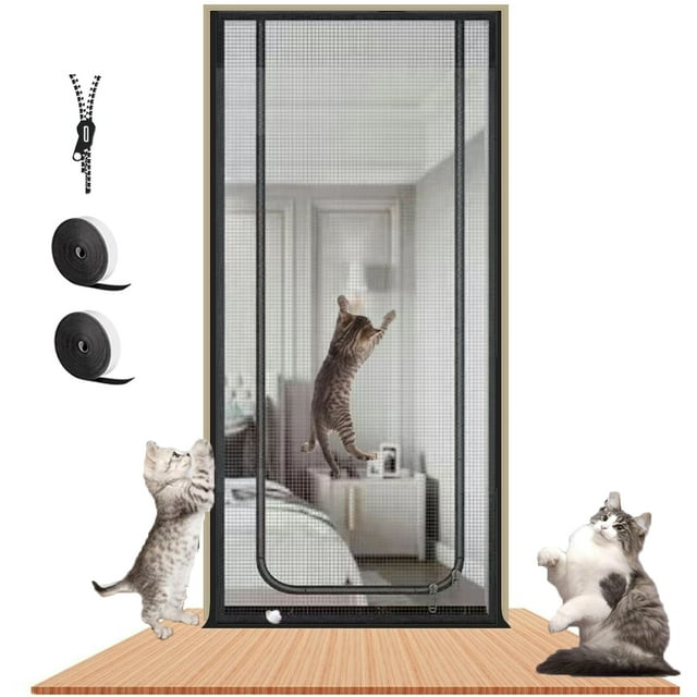 OhhGo Reinforced Cat Screen Door, 31.5X82.6'' Heavy Duty Pets Proof ...