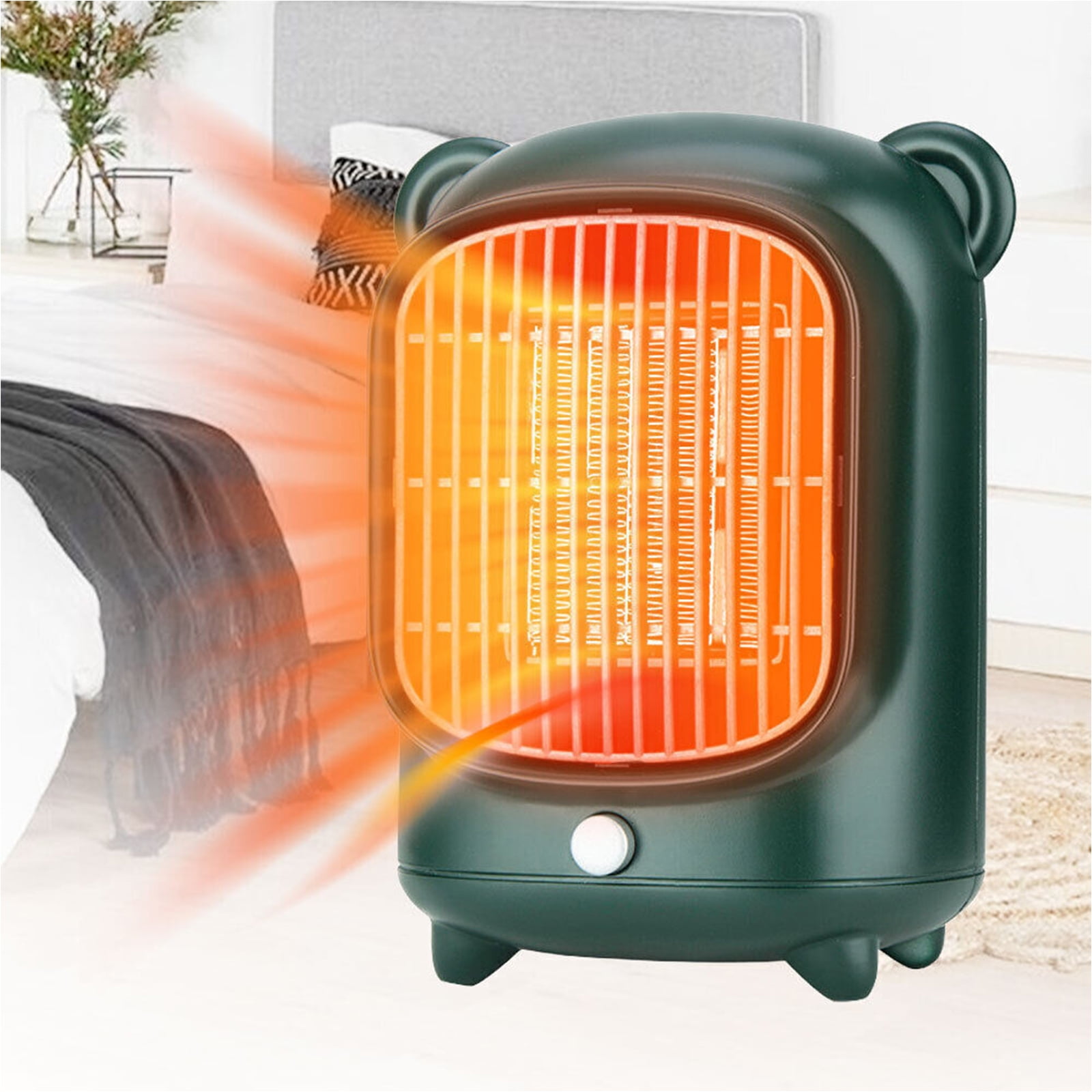 OhhGo Small Electric Space Heater for Indoor Use, PTC Ceramic Electric ...